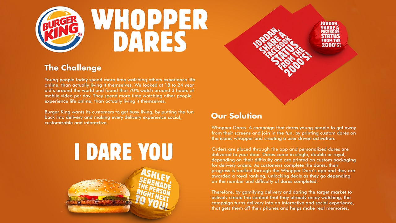 Whopper Dares - Gravity Sucks Agency